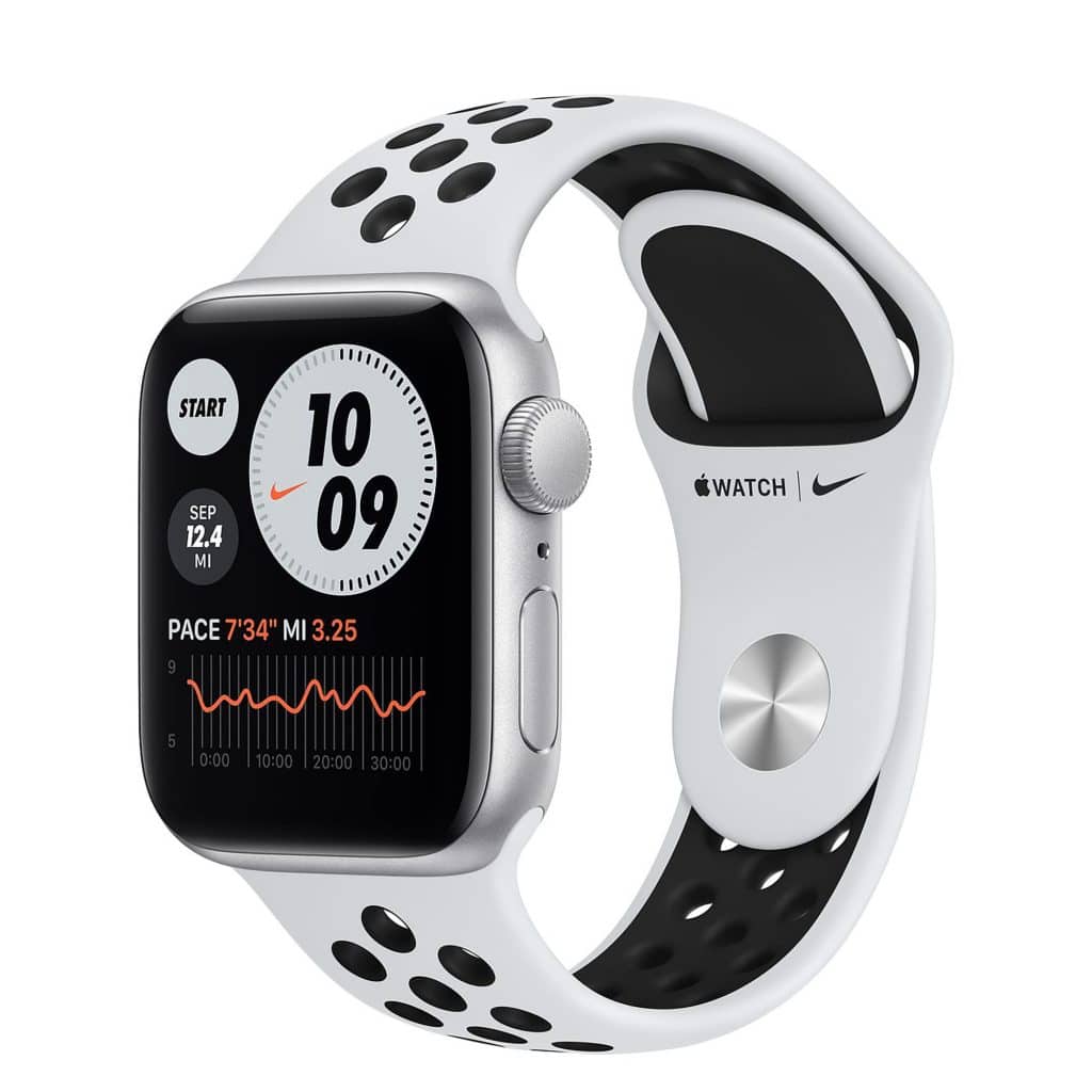 Buy Apple Watch Nike SE Silver Aluminium Case with Pure Platinum/Black ...